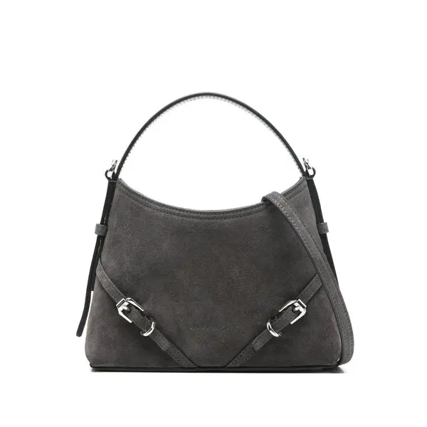Givenchy Grey Suede Mini Bag With Buckle Detail - Gray