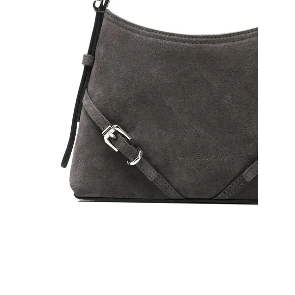 Givenchy Grey Suede Mini Bag With Buckle Detail - Gray