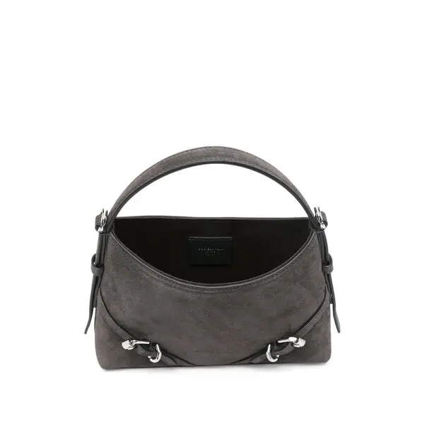 Givenchy Grey Suede Mini Bag With Buckle Detail - Gray