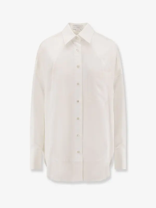 Stella McCartney Oversized Satin Shirt - White