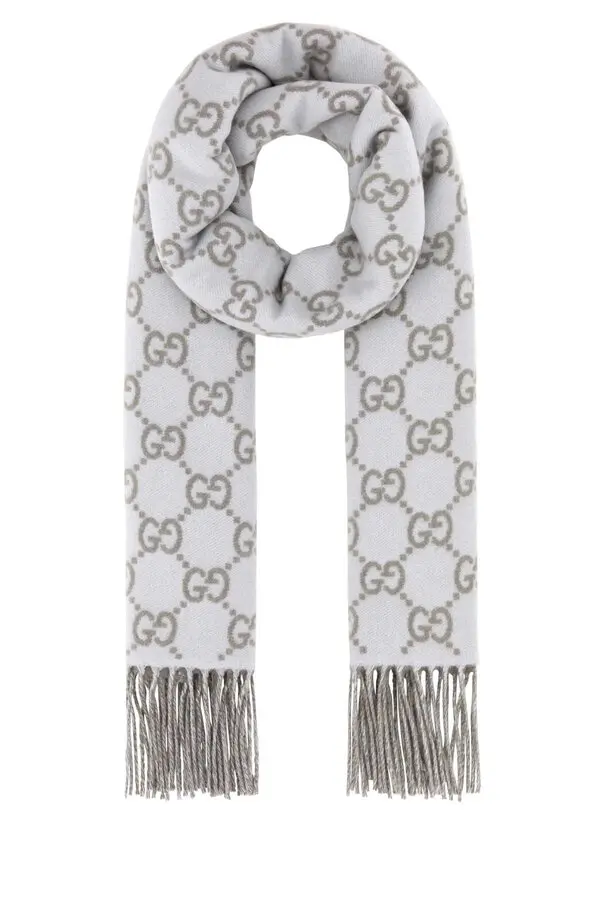 Gucci Embroidered Cashmere Reversible Scarf - Multicolor