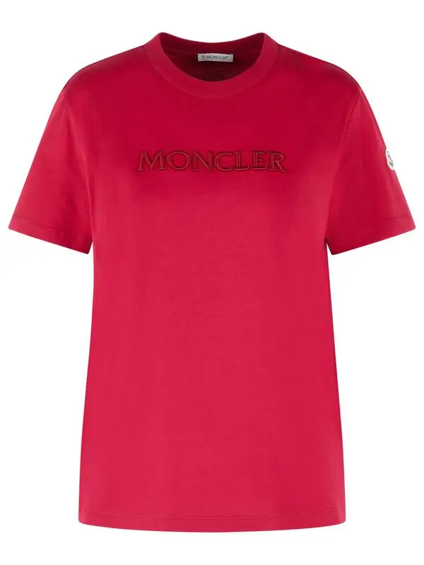 Moncler Cotton T-shirt With Embroidered Logo