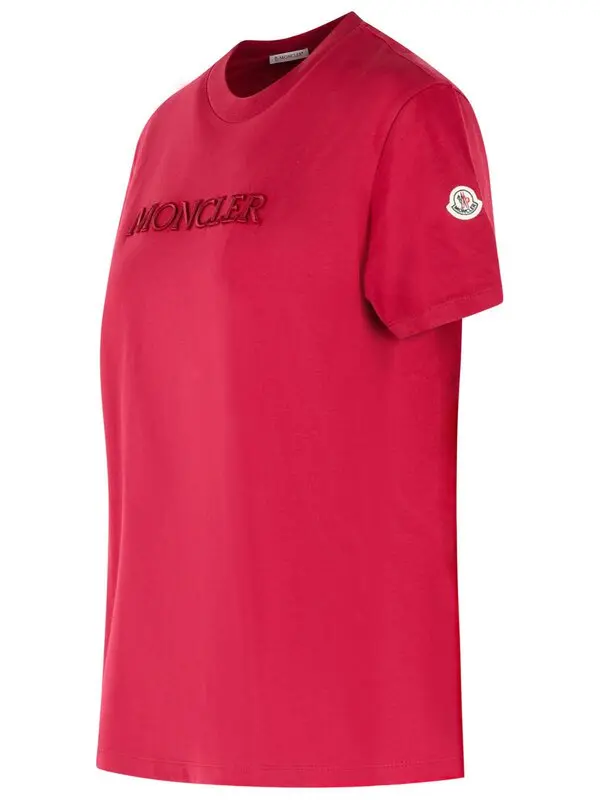 Moncler Cotton T-shirt With Embroidered Logo