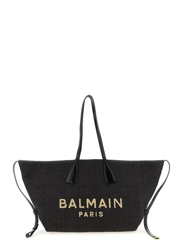 Balmain Track Shopping Bag - Black