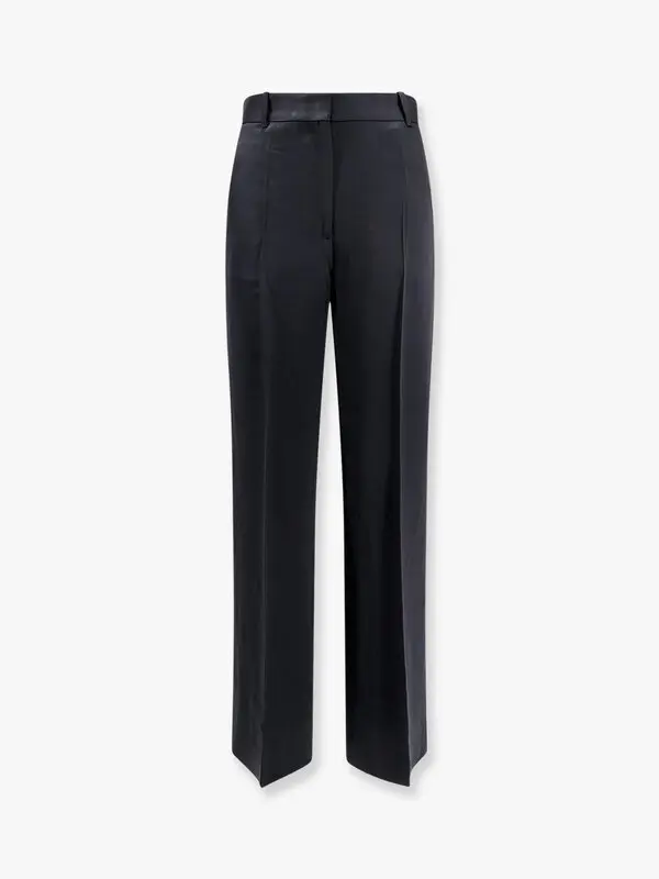TOTEME Viscose Blend Trousers With Slit Hem - Multicolor
