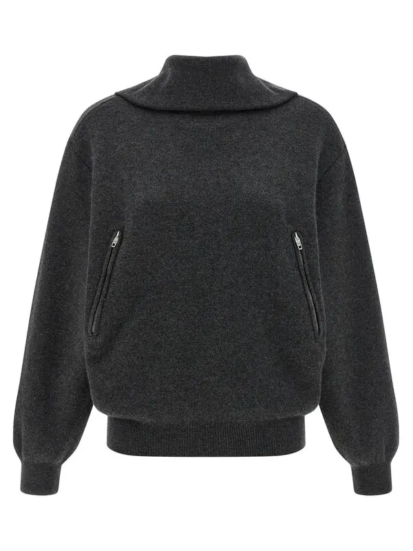 Balenciaga Back-to-front Wool Knit Sweater - Gray