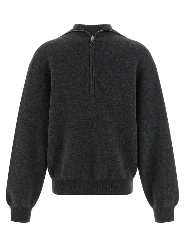 Balenciaga Back-to-front Wool Knit Sweater - Gray