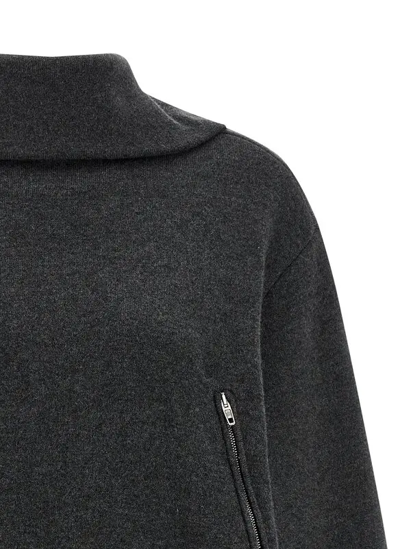 Balenciaga Back-to-front Wool Knit Sweater - Gray