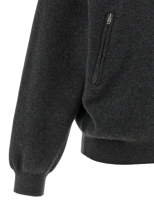 Balenciaga Back-to-front Wool Knit Sweater - Gray