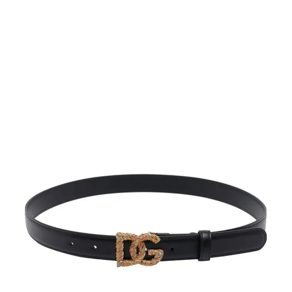 Dolce & Gabbana Dg Logo Belt - Black