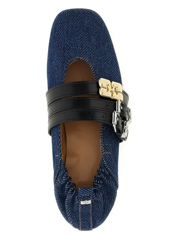 GANNI Sue Triple Ballet Flats