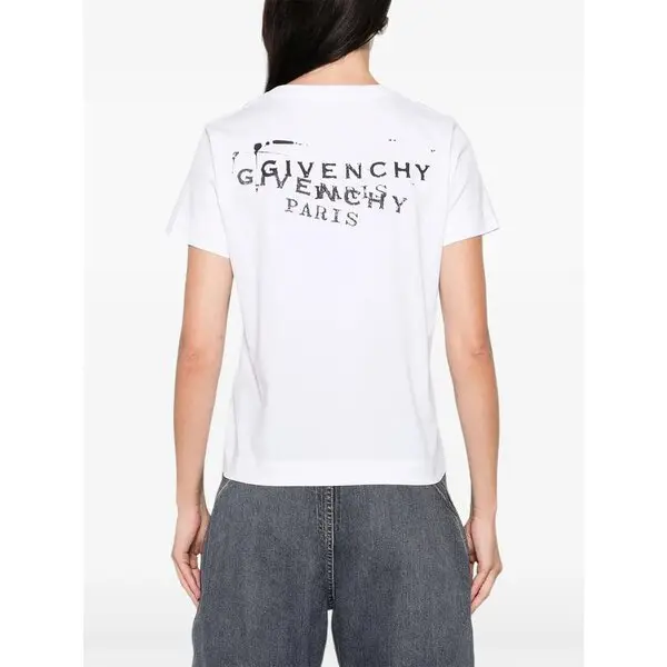 Givenchy Cotton Logo Print T-shirt - White