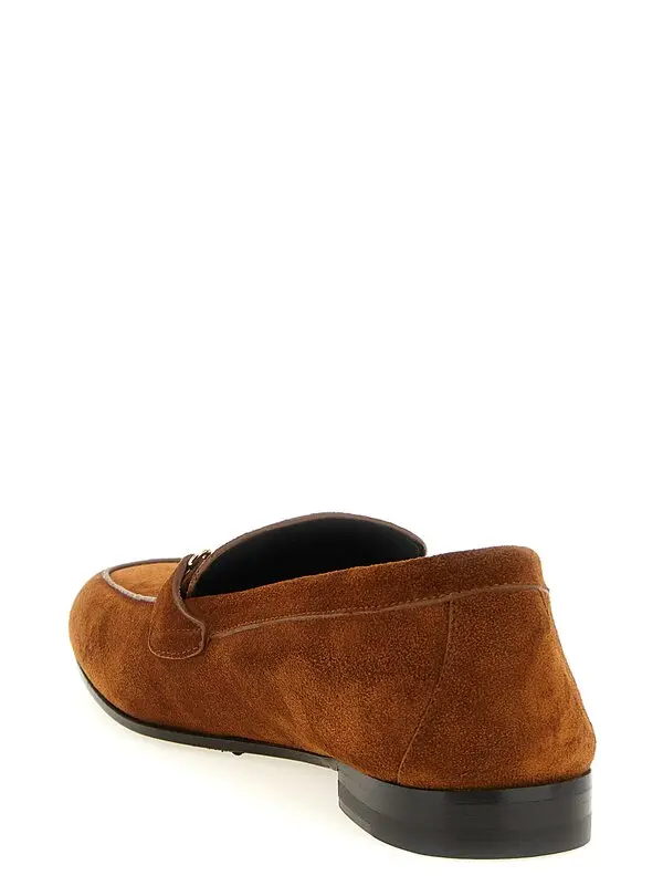 Versace Medusa Suede Slippers - Brown