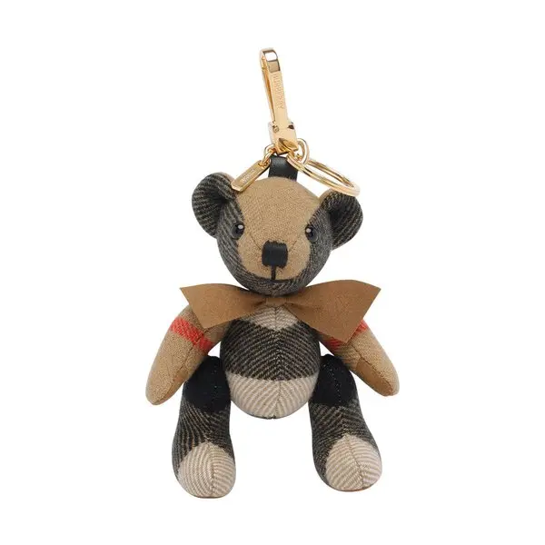 Burberry Is Thomas Check Keyring - Cream