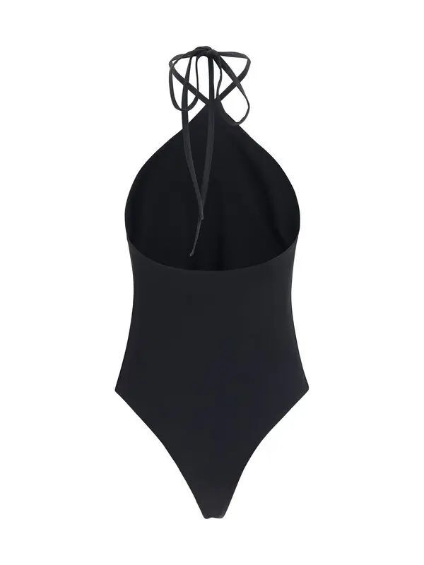 Jacquemus Bastide Halterneck One-piece Swimsuit - Black