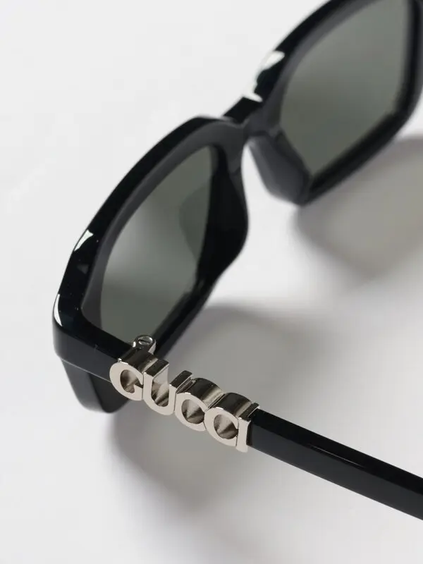 Gucci Rectangle Acetate Sunglasses - Black