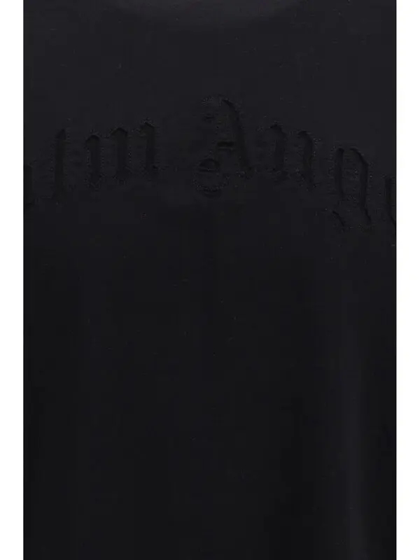 Palm Angels Curved Logo Double-layer T-shirt