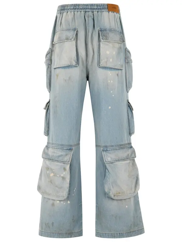 Amiri Light Cotton Cargo Jeans - Blue