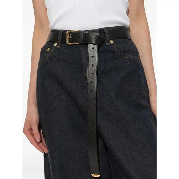 Givenchy Calf Leather Belt With Gold-tone Buckle