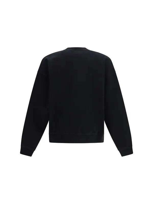 Dsquared2 Cotton Crew Neck Sweatshirt With Logo Print - Black
