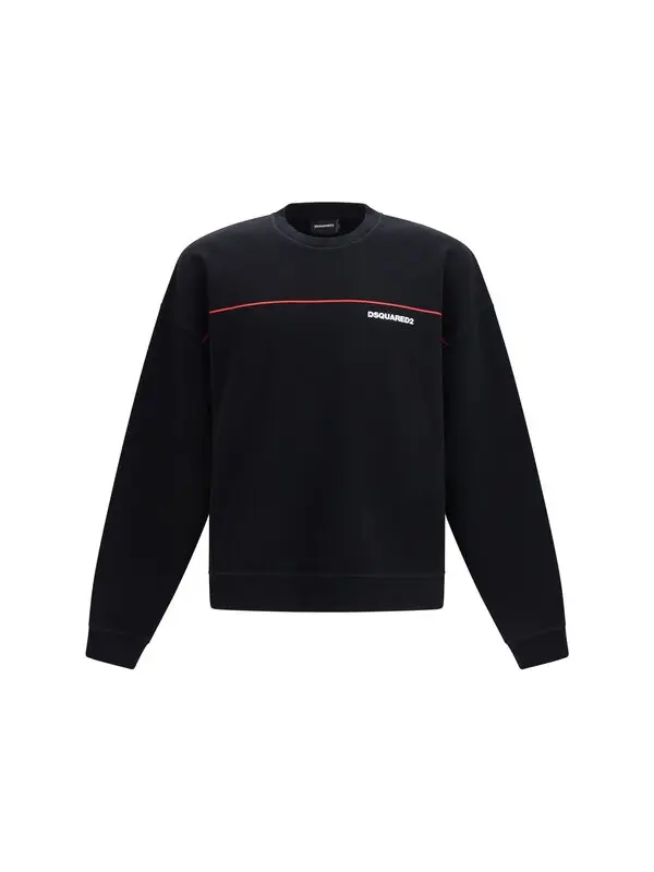 Dsquared2 Cotton Crew Neck Sweatshirt With Logo Print