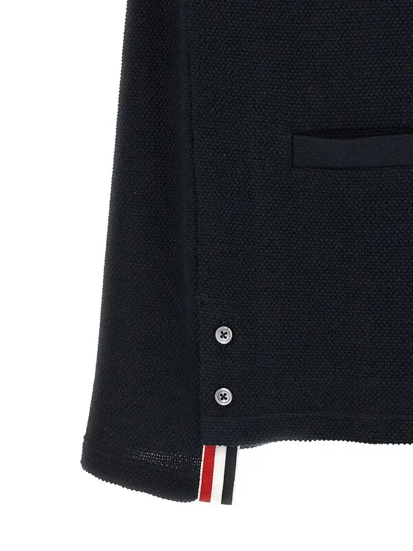 Thom Browne 4-bar Honeycomb Cotton Cardigan