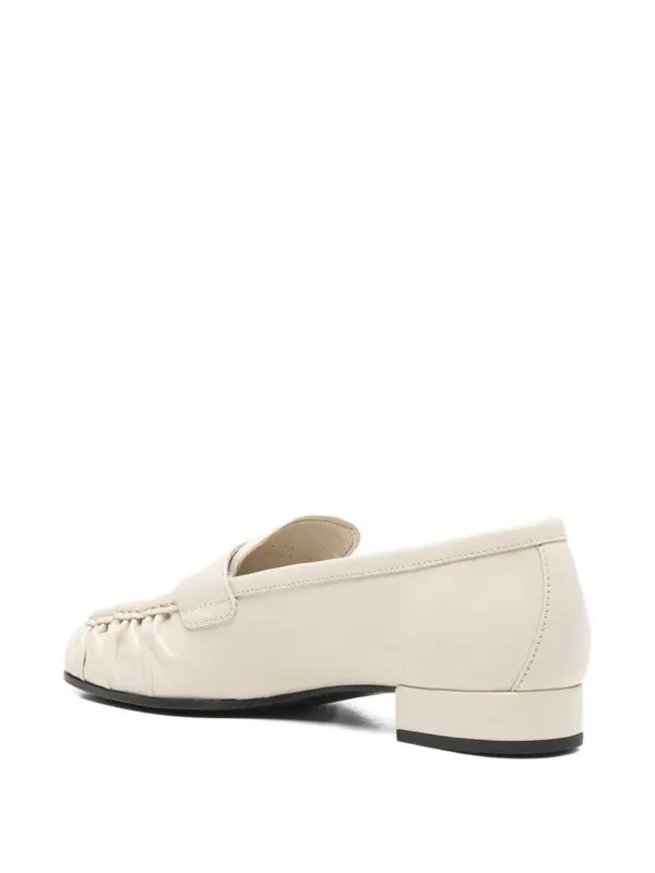 Prada Gathered Detail Leather Loafers - Multicolor