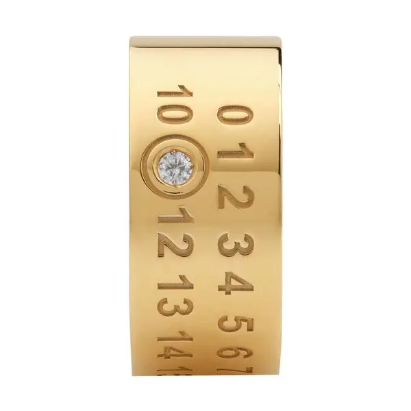MAISON MARGIELA Tone Silver Ring With Diamond - Gold