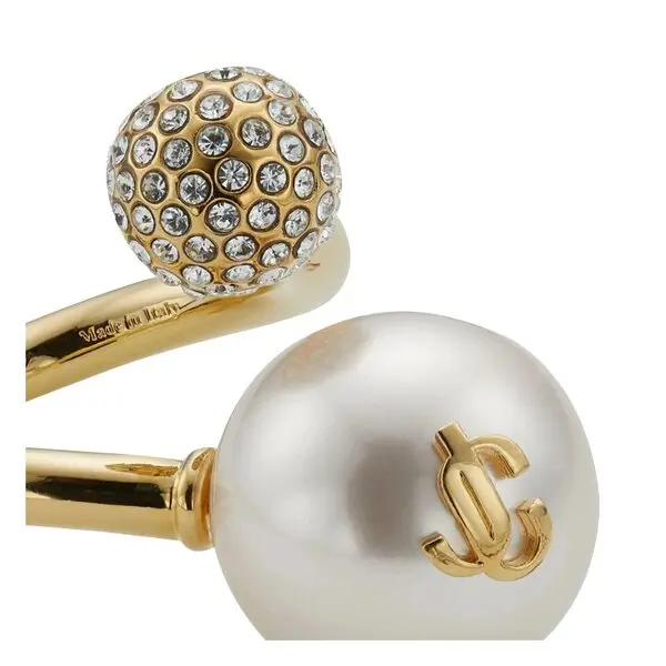 JIMMY CHOO Auri Ring With Crystals And Pearls - Gold
