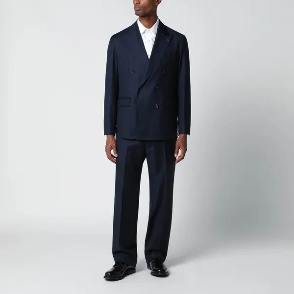 Tagliatore Wool Double-breasted Suit - Blue