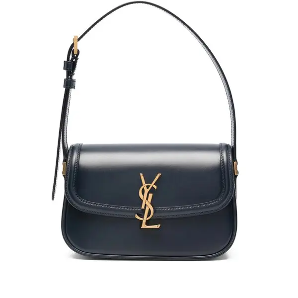 Saint Laurent Calfskin Mini Bag With Gold-tone Hardware - Blue