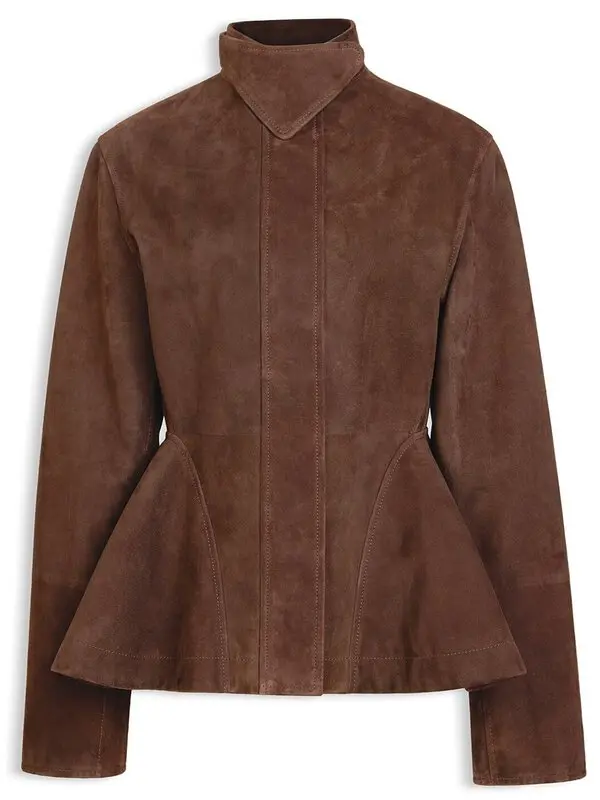 Alaïa Peplum Jacket - Brown