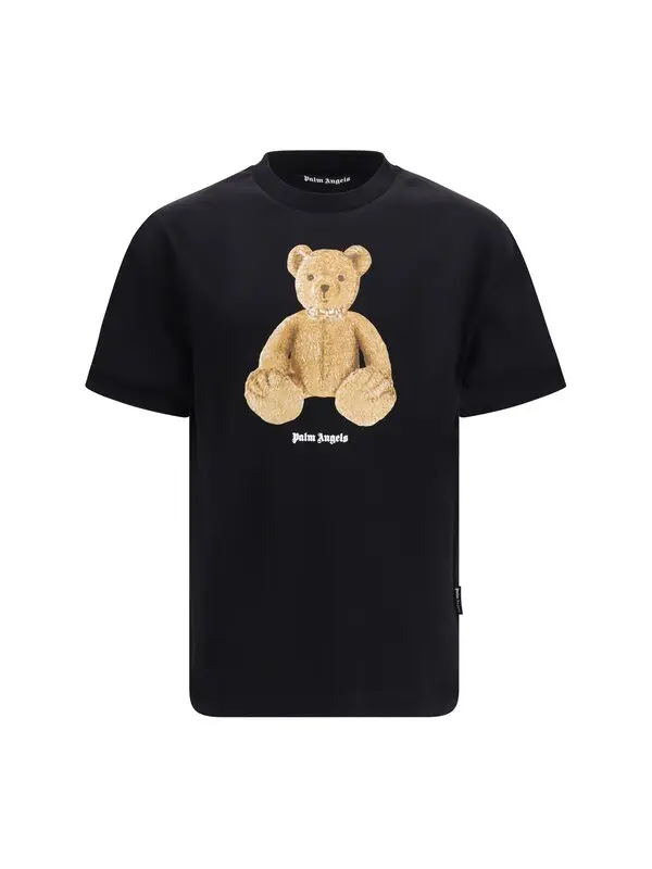 Palm Angels Cotton Bear Print T-shirt