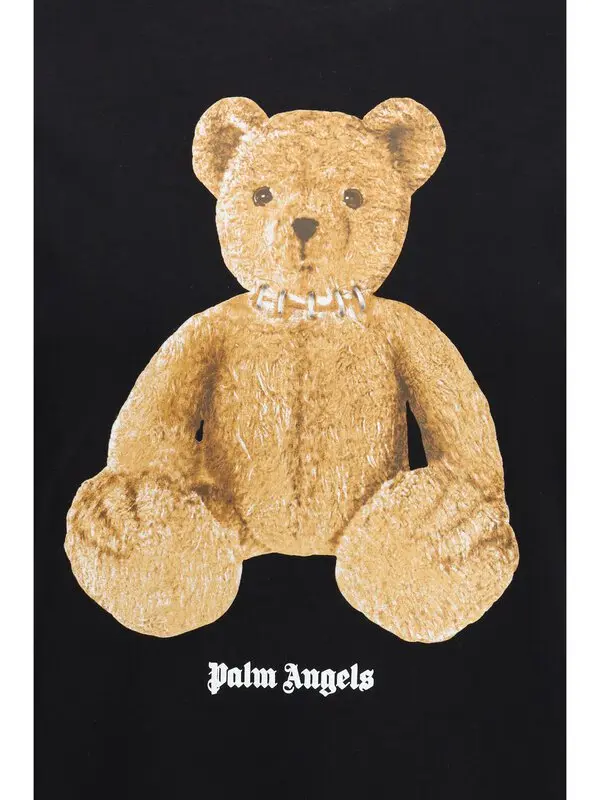 Palm Angels Cotton Bear Print T-shirt