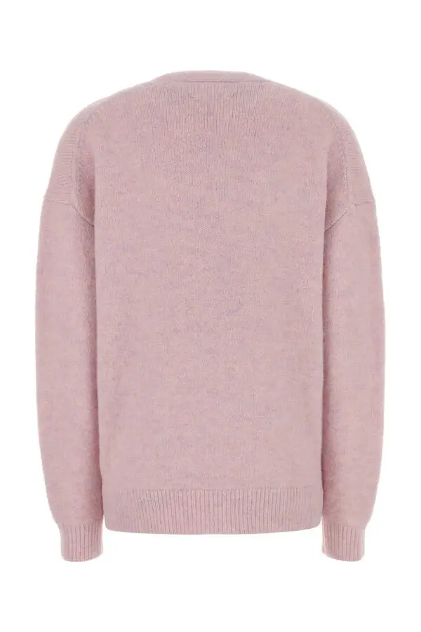 Isabel Marant Étoile Eborah Cardigan In Melange Alpaca Blend - Pink