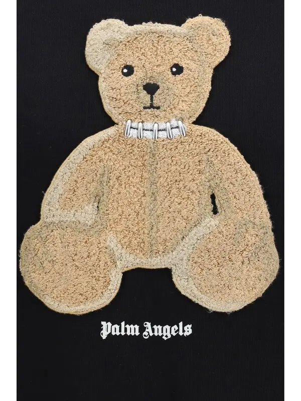 Palm Angels Bear Graphic Crewneck Sweatshirt - Black