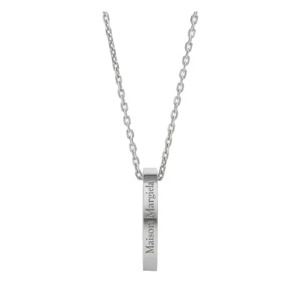 MAISON MARGIELA Logo Pendant Necklace - Silver