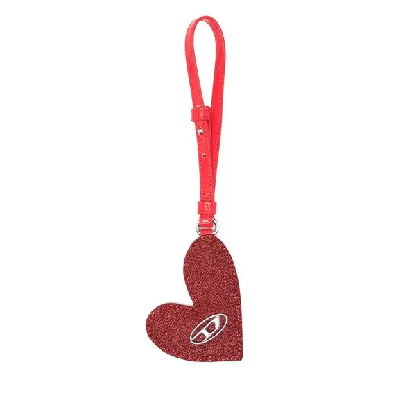 DIESEL® Heart Shape Logo Detail Accessory - Red