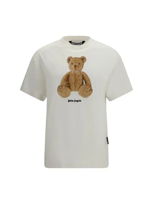 Palm Angels Cotton Bear Print T-shirt