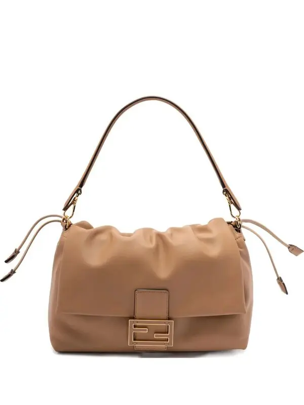 Fendi Mamma Baguette Large Nappa Leather Bag - Brown