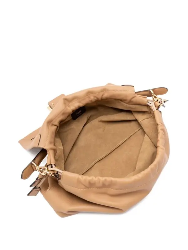 Fendi Mamma Baguette Large Nappa Leather Bag - Brown