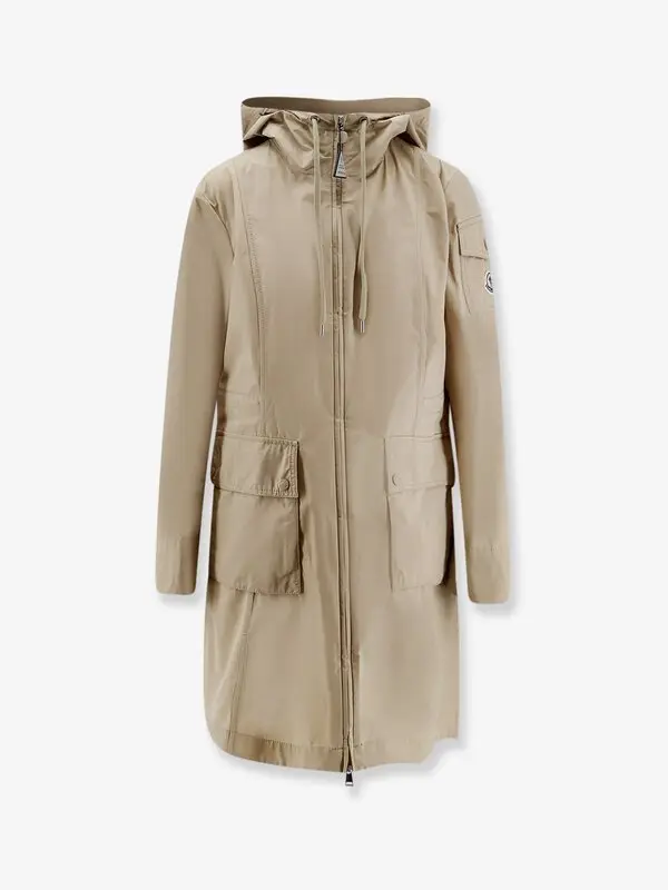 Moncler Laerte Cotton Blend Long Jacket - Multicolor