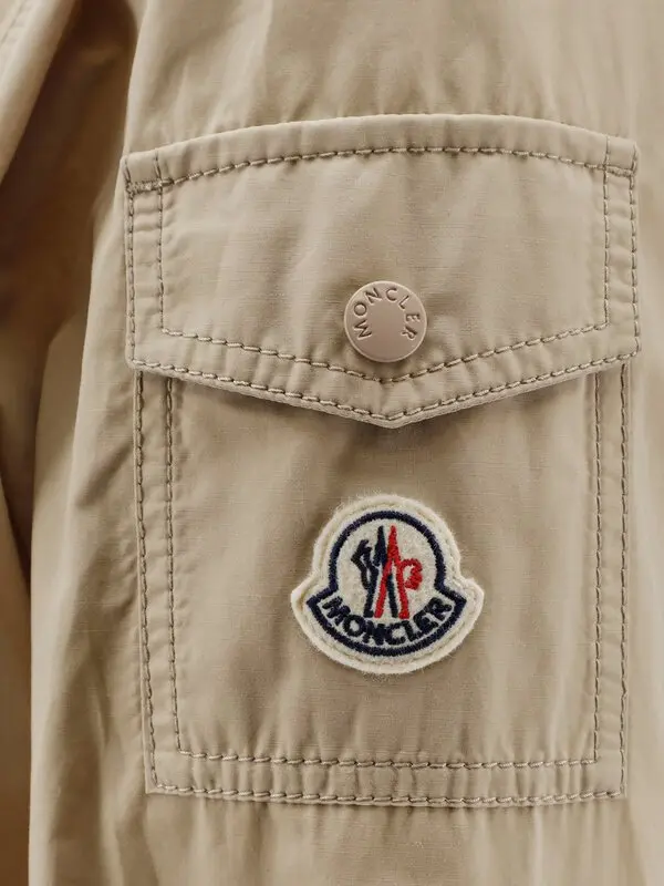 Moncler Laerte Cotton Blend Long Jacket - Multicolor