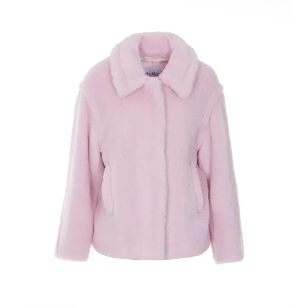 Max Mara Teddy Effect Jacket - Pink