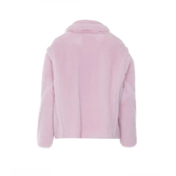 Max Mara Teddy Effect Jacket - Pink