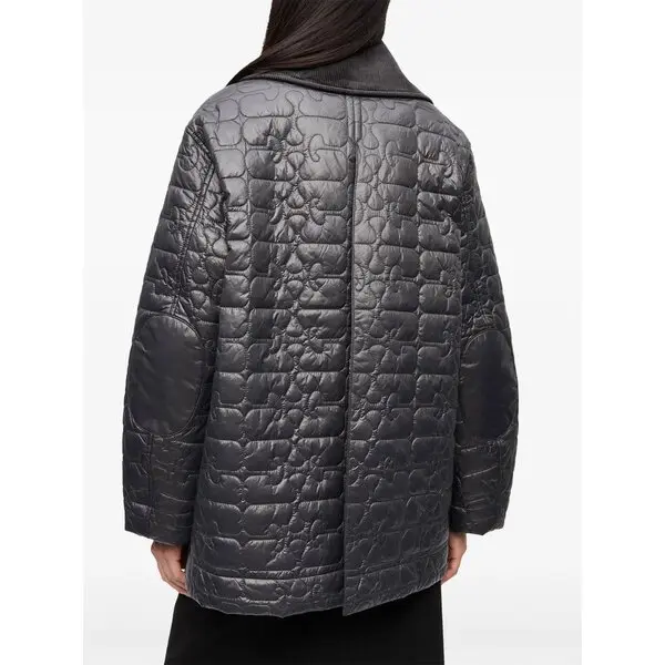 GANNI Quilted Puffer Jacket With Contrasting Collar