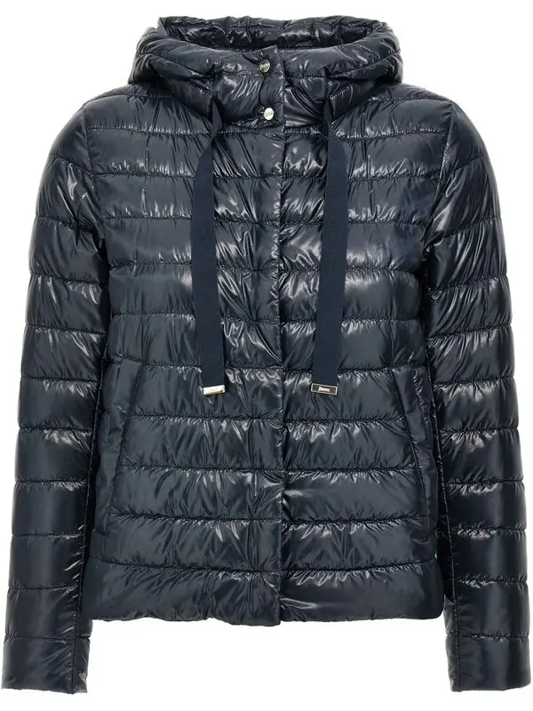 Herno Ultralight Hooded Quilted Jacket - Blue