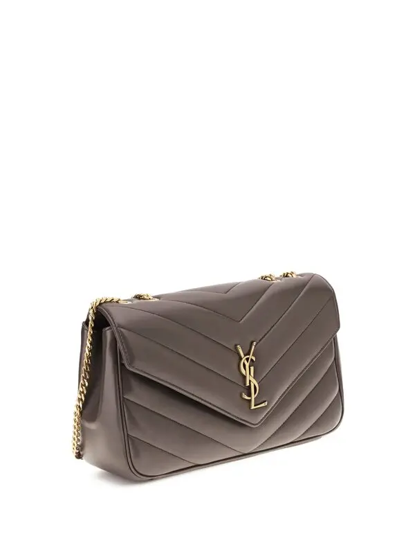 Saint Laurent Loulou Shoulder Bag - Gray