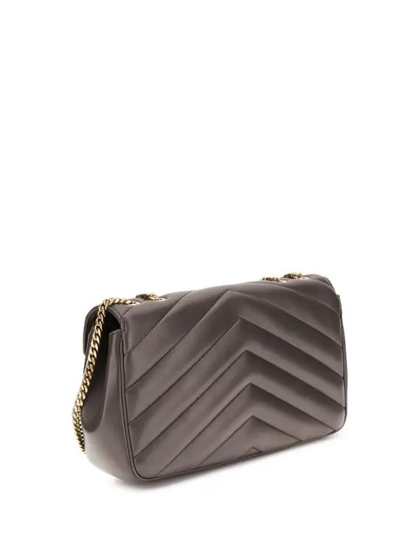 Saint Laurent Loulou Shoulder Bag - Gray