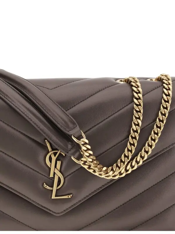 Saint Laurent Loulou Shoulder Bag - Gray